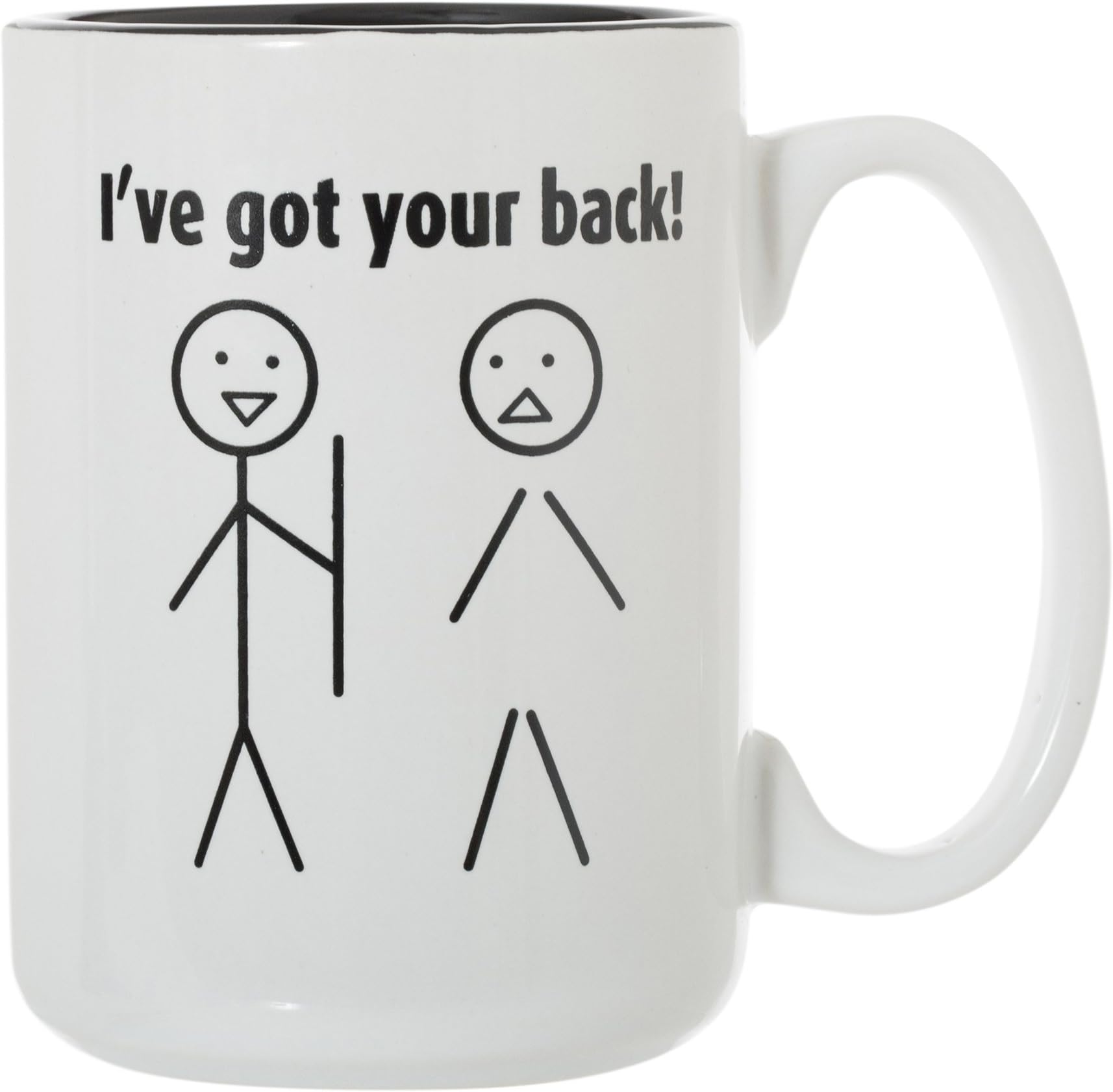 Amazon.com: "I've Got Your Back" Stick Figure Mug 15 oz Deluxe Large ...