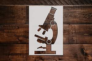 Amazon.com : Microscope Stencil DIY Reusable Craft and Painting Wall ...