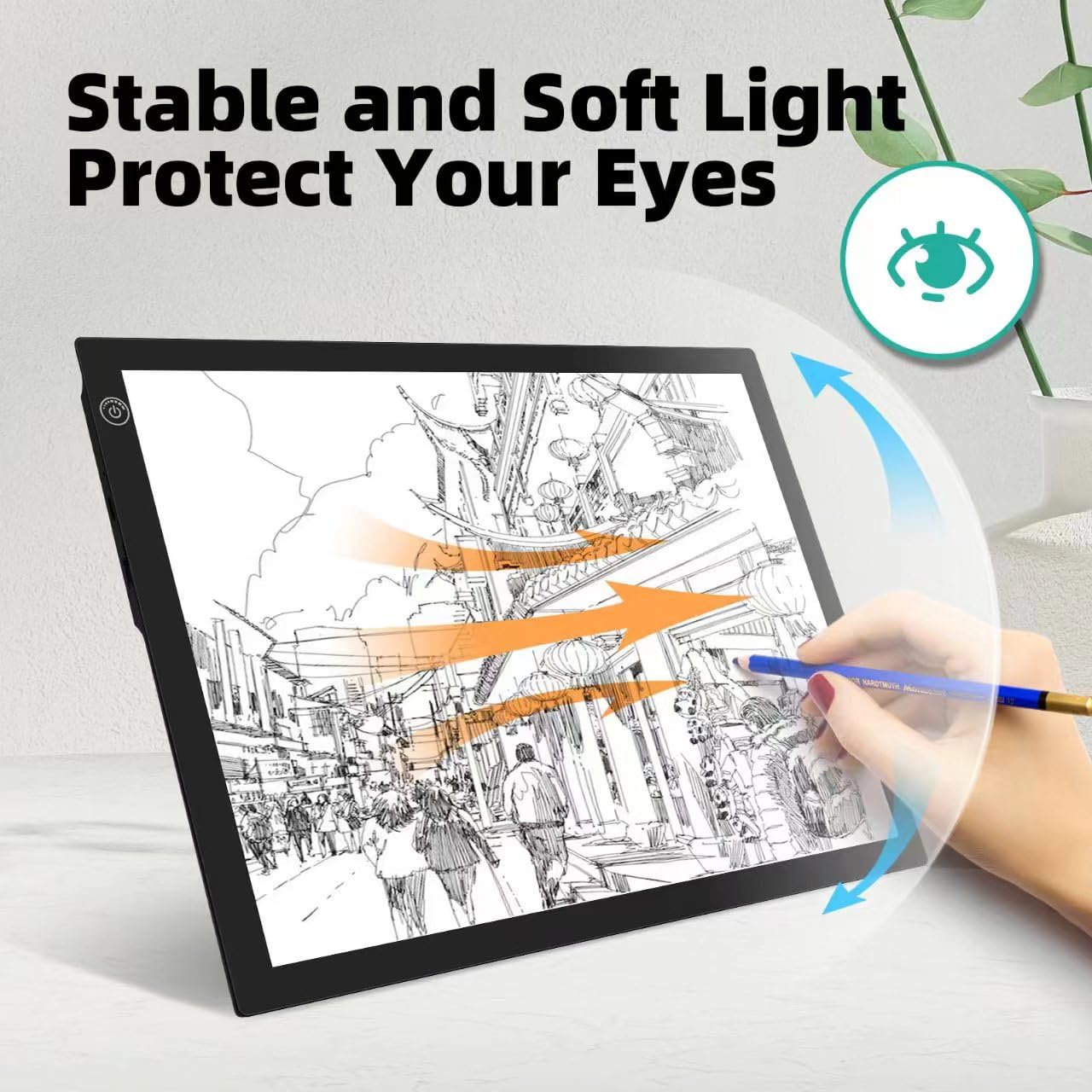 Light Table Rechargeable Light Pad,A4 Tracing Light Board With Stand, 2 ...