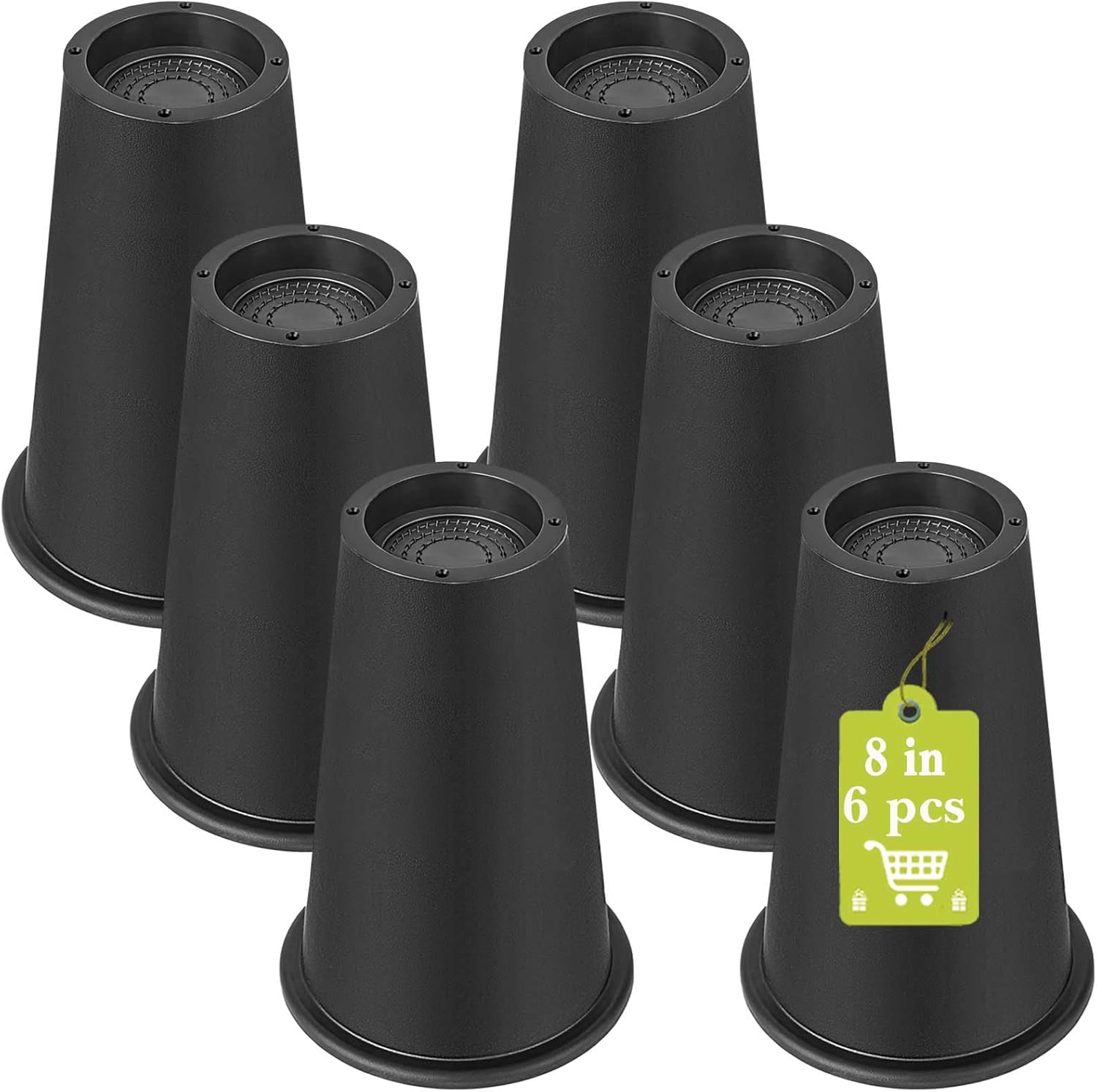 Amazon.com: Yookwutar 6 Pack Furniture Risers 8 Inch, Bed Risers Heavy ...