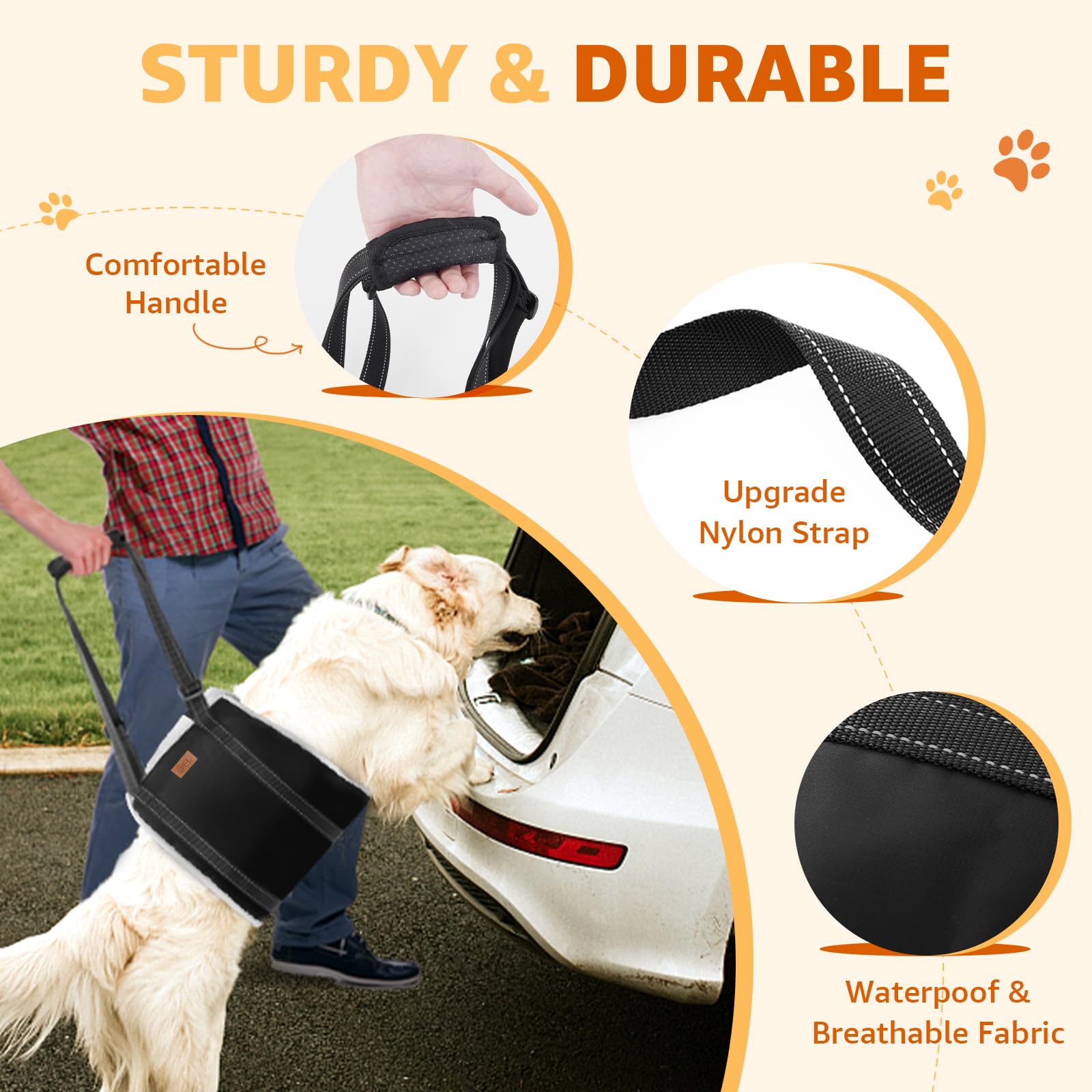 Snapklik.com : 20-150 Lbs Dog Lift Harness, Dog Sling For Large Dogs ...