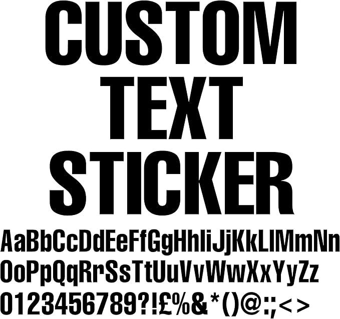 Custom Personalised Car Sticker Window Van Vinyl Lettering Decal ...