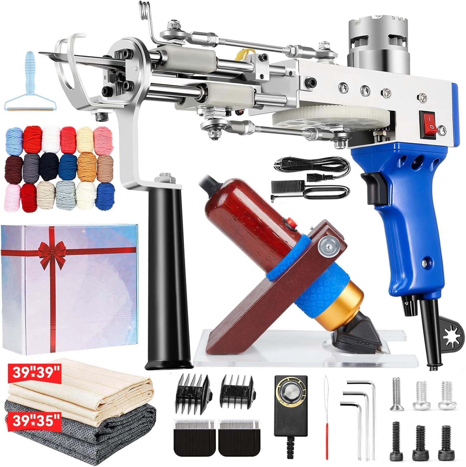 Amazon.com: Rug Tufting Gun with Carpet Trimmer Kit - BESGEER-Rug-Tuft ...