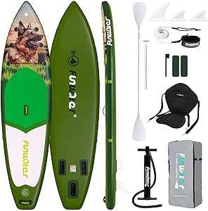 FunWater Inflatable Paddle Board 10'6" x 33" Stand Up Paddle Boards ...