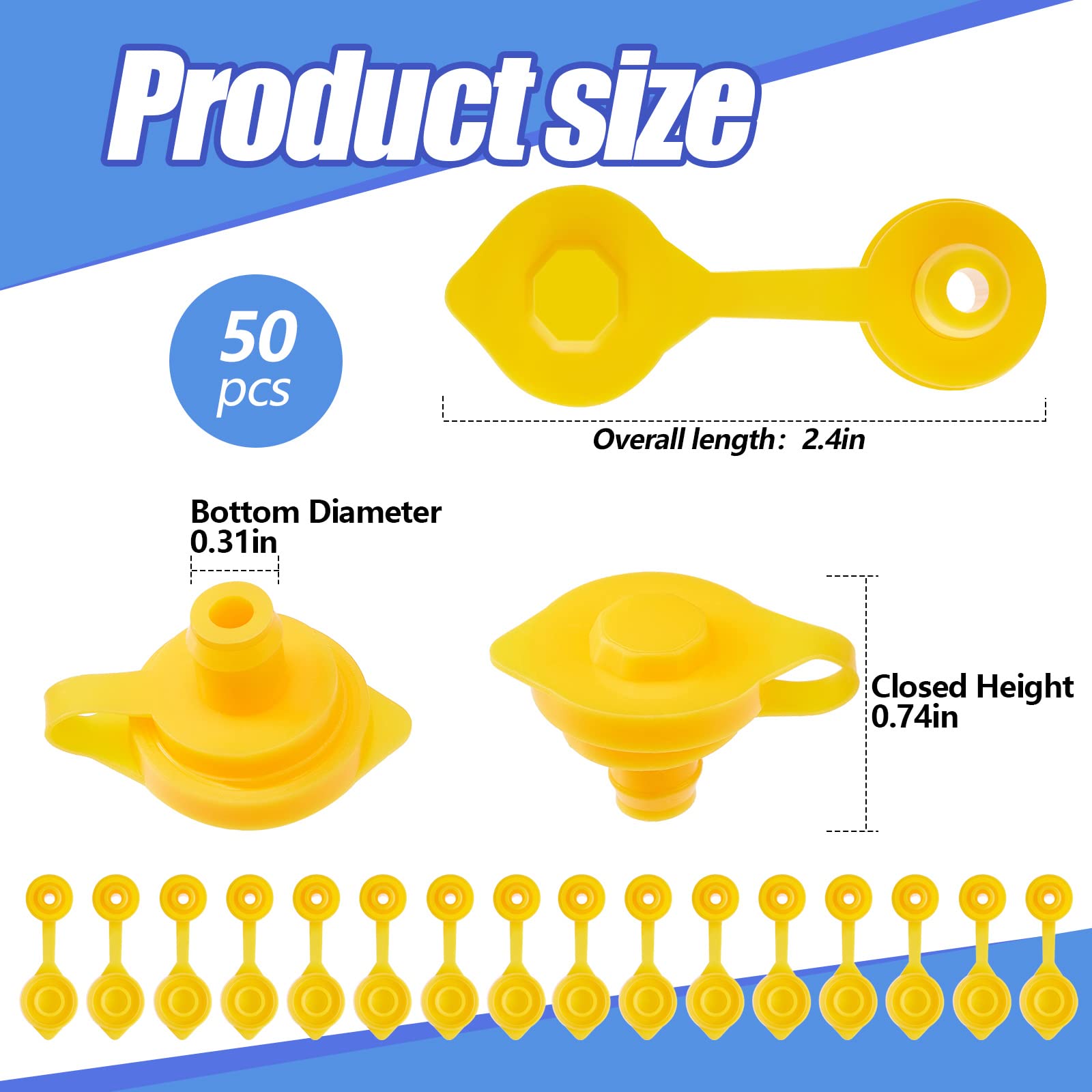 Snapklik.com : 50 Pieces Yellow Can Vent For Plastic Cans Cap ...