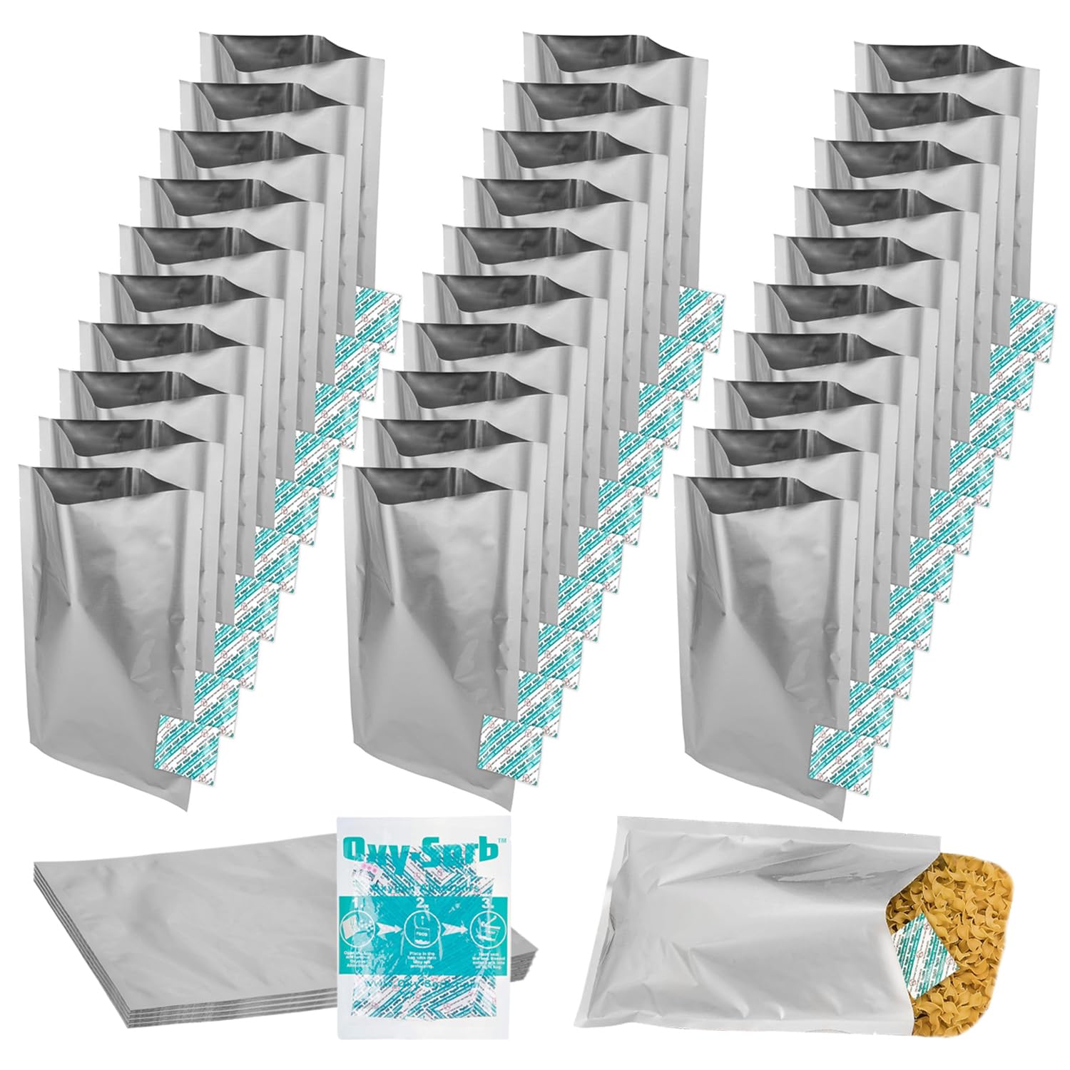 Amazon.com: Dry-Packs 30-1 Gallon Mylar Bags & Oxygen Absorbers for ...