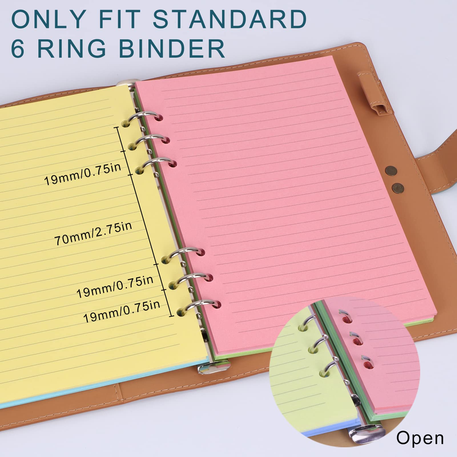 Snapklik.com : A5 Colorful Refill Paper, 5 Colors Toplive 100GSM Thick ...