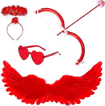 Amazon.com: SXYPAYXS-4PCS Halloween Valentine's Day Angel Cupid Bow and ...