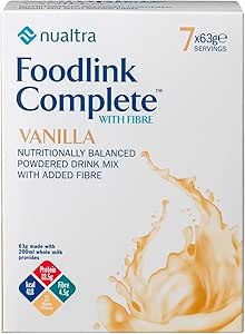 FOODLINK COMPLETE POWDER SACHETS WITH FIBRE VANILLA - 63G (7) : Amazon ...