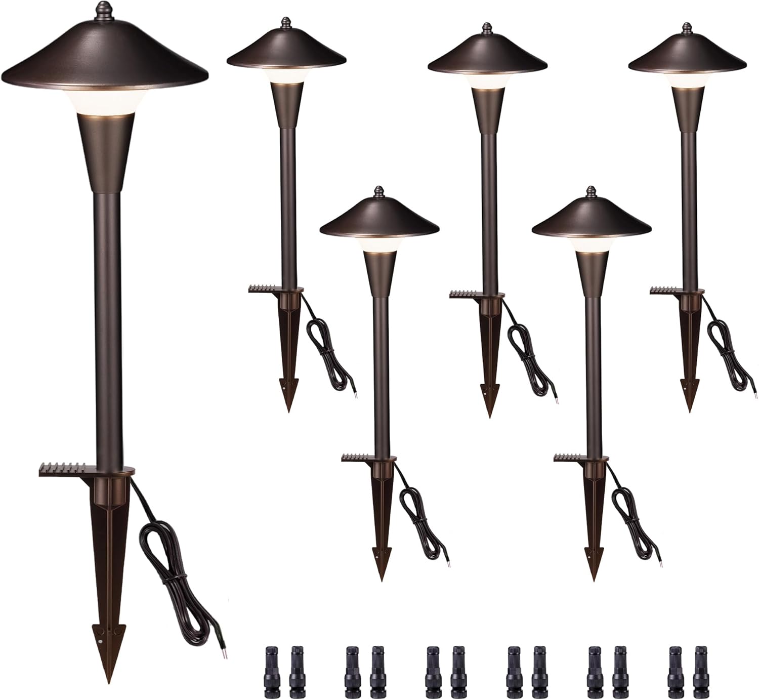 Varmtalys Hardwired Landscape Path Lights, Warm & Cool White Selectable ...