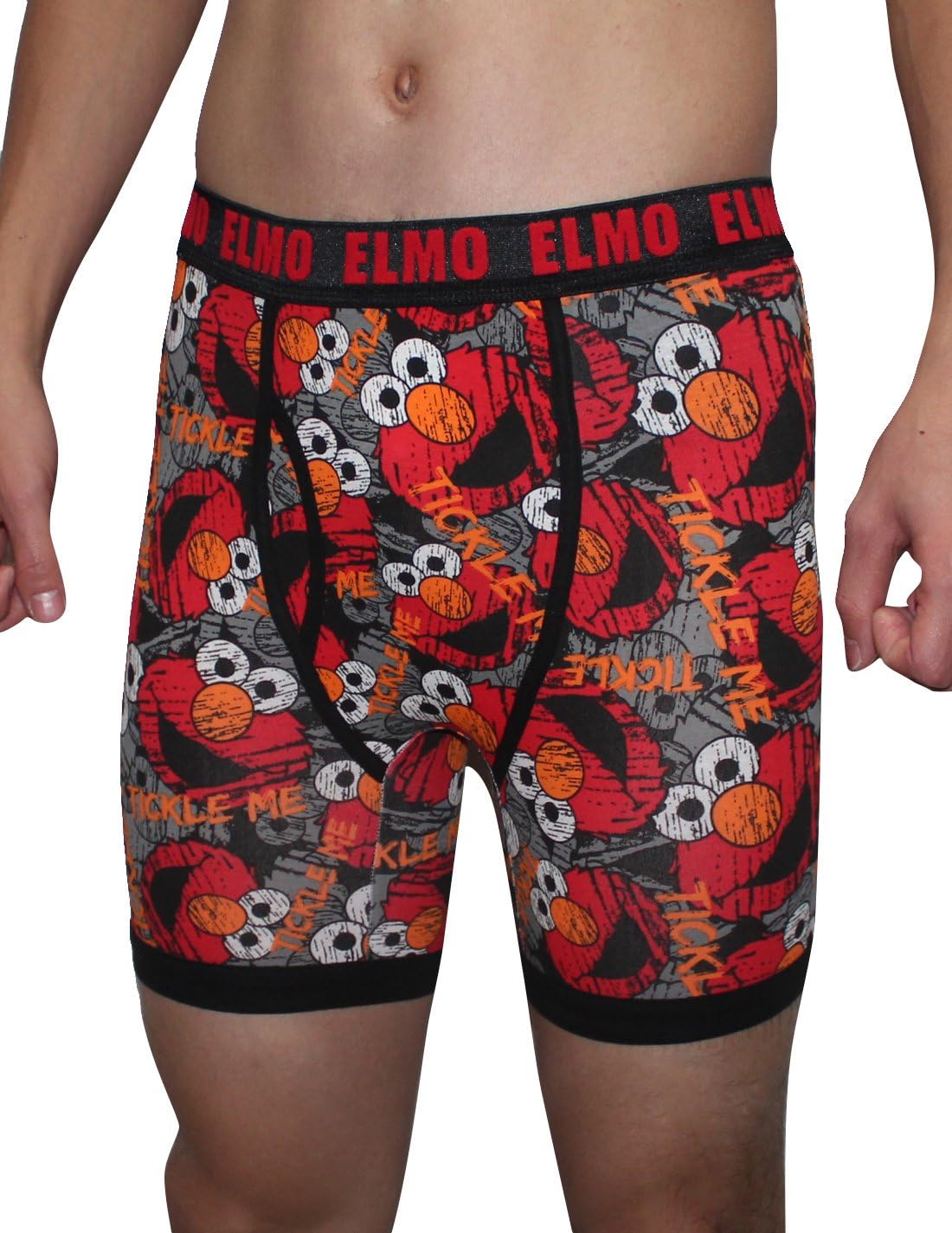 Amazon | Sesame Street (Elmo) メンズ Mens 機能的なオープンフライボクサーショーツ Functional ...