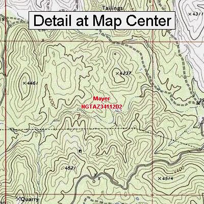 Amazon.com : USGS Topographic Quadrangle Map - Mayer, Arizona (Folded ...