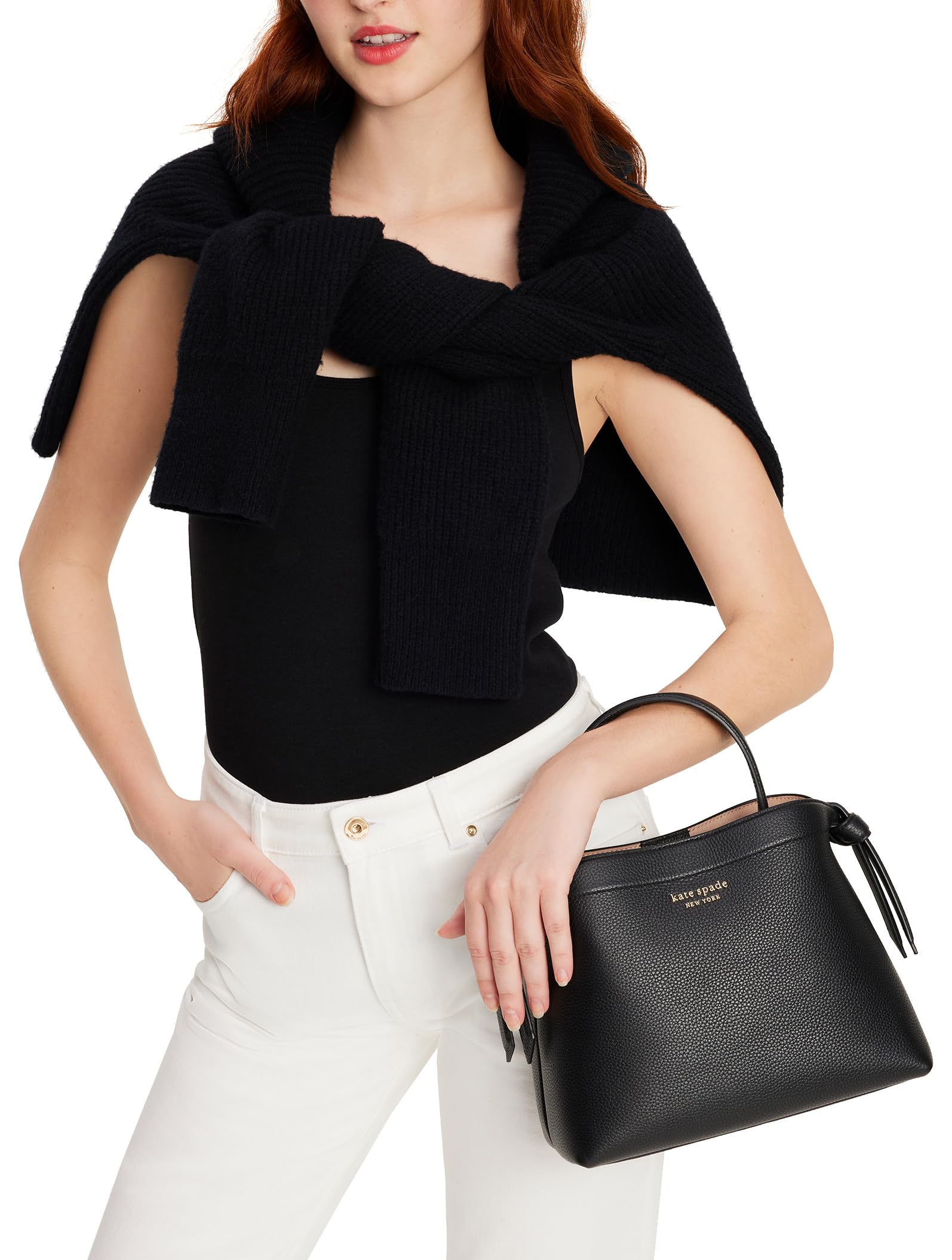 Snapklik.com : Kate Spade New York Knott Pebbled Leather Top Handle
