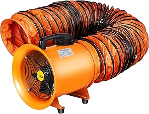 VEVOR Utility Blower Fan 10 inch with 10M Duct Hose,250MM Portable ...