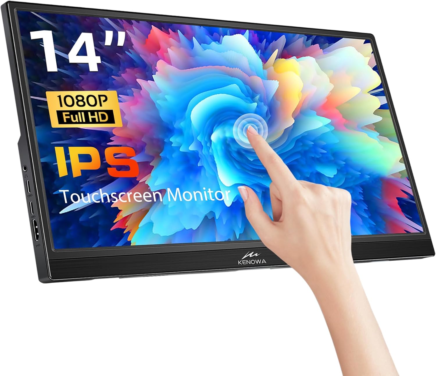 Amazon.com: Kenowa Portable Monitor Touchscreen, 14" Touch Screen ...