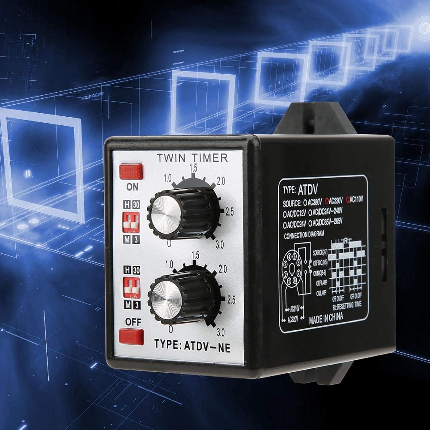 Oumefar Multi-Section Short Period Timer with Twin Relay Control ...