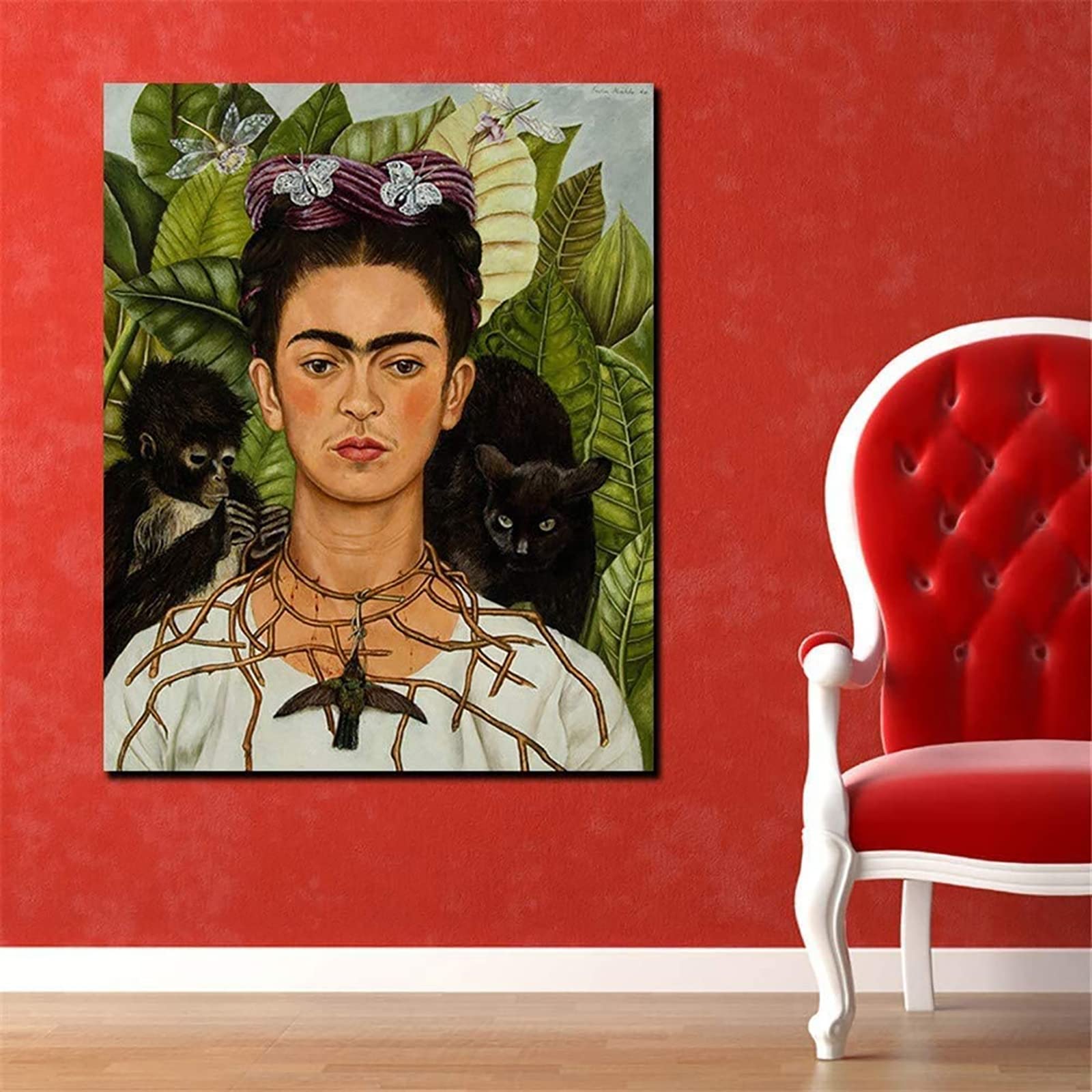 Autorretrato De Frida Kahlo Con Mono Y Gato Frida Kahlo: