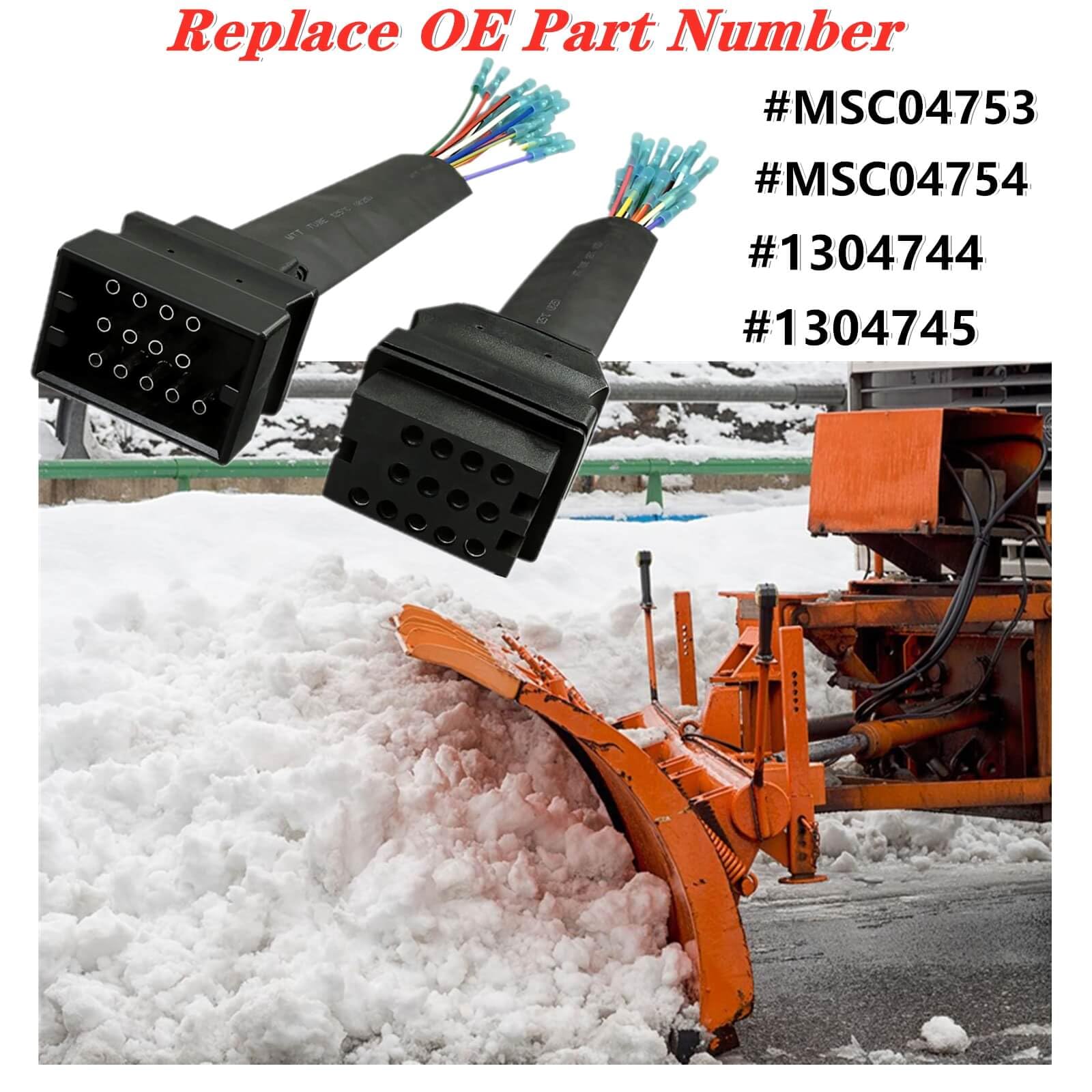Boss Plow 13-pin Repair Kit 2-Piece 13-Pin Snow Plow Wiring Harness ...