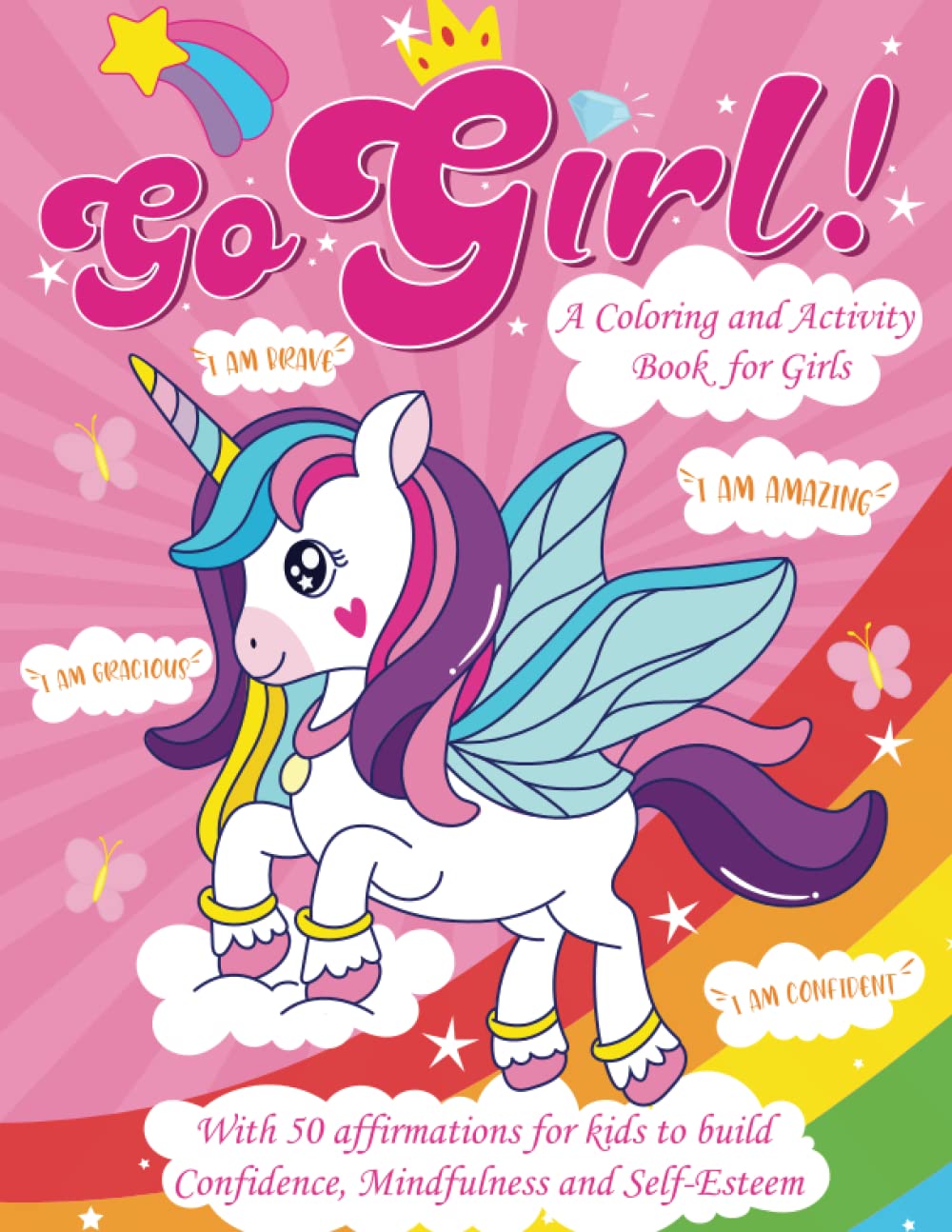 Go Girl! A Coloring and Activity Book for Girls: A Gorgeous Coloring ...