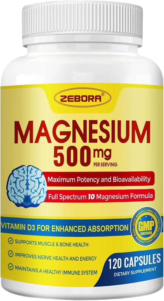 Amazon.com: ZEBORA 10-in-1 Magnesium Complex Supplement, Magnesium ...