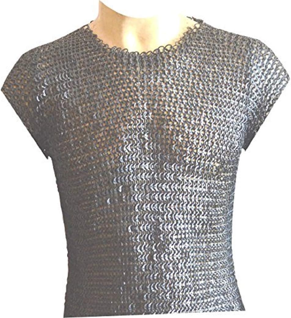 Amazon.com: Allbeststuff Chain Mail Vest 9 MM Flat Riveted with Washer ...