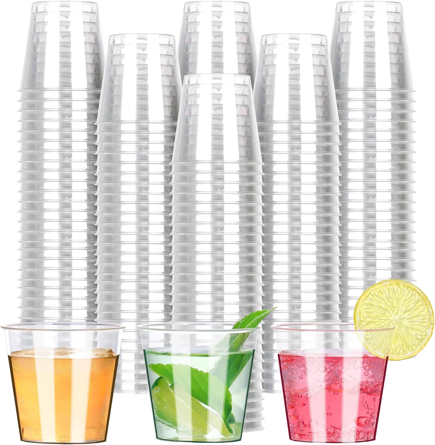 KesaPlan 300 Pack Plastic Shot Glasses, 1oz Clear Disposable Shot Cups ...