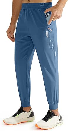 Amazon.com: Libin Men's Lightweight Joggers Quick Dry Athletic Track ...