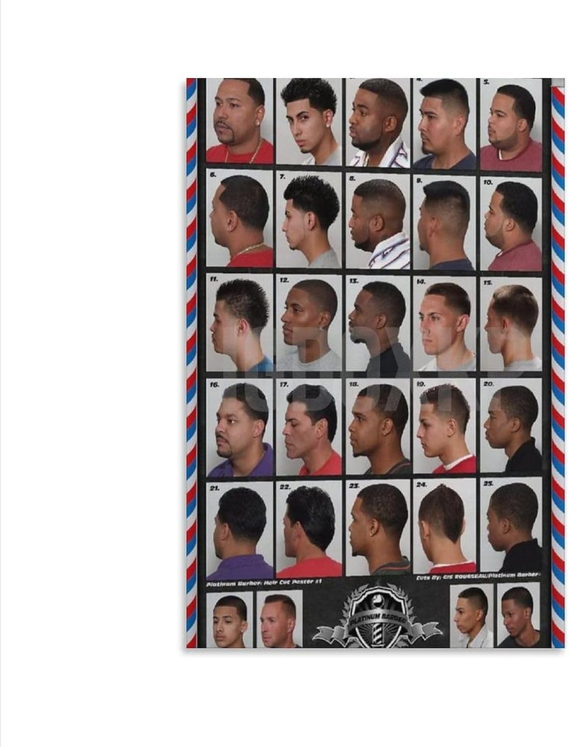 Amazon.com: IDIDOS Barber Shop Poster Collage Poster Stylish Men's ...