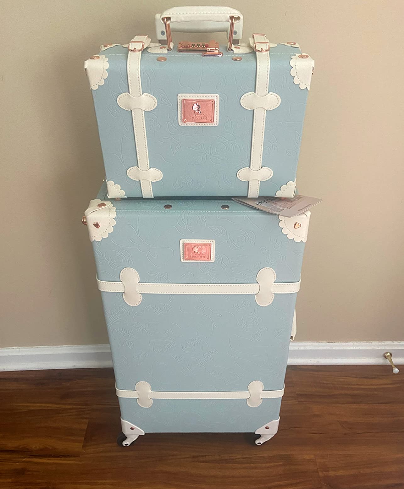 $43/mo - Finance Unitravel Vintage Luggage Set TSA Lock 26inch Women ...