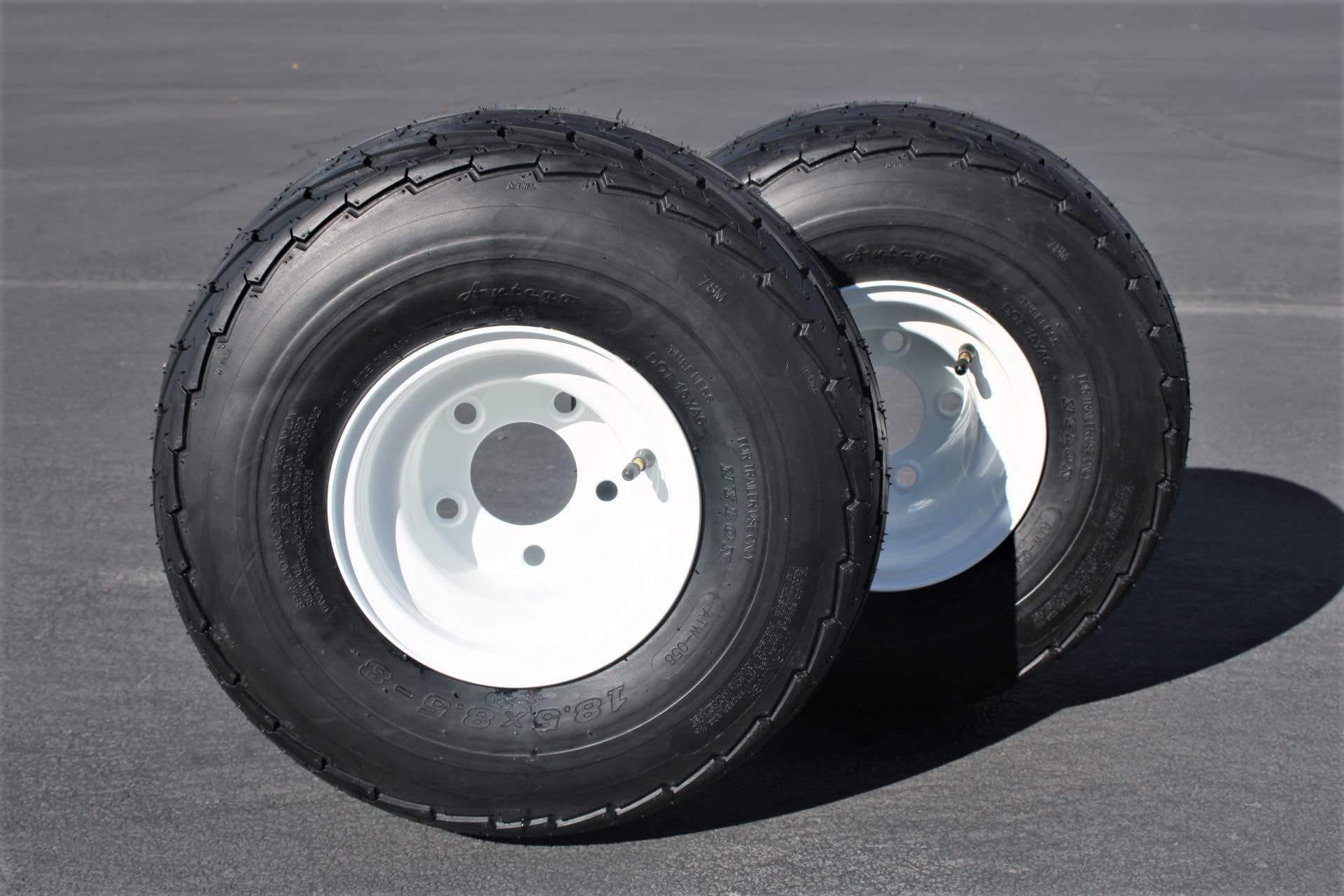 Amazon.com: Antego 5-Hole 8" x 7" White Trailer Wheel & Tire Set 215/60 ...