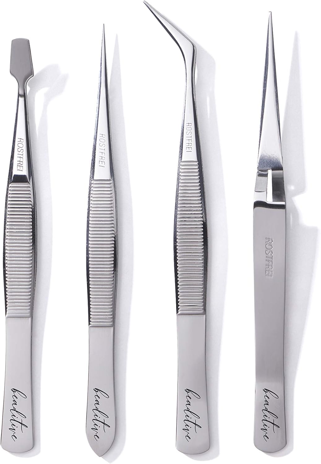 Beaditive Professional Stainless-Steel Precision Tweezer Set – Craft ...
