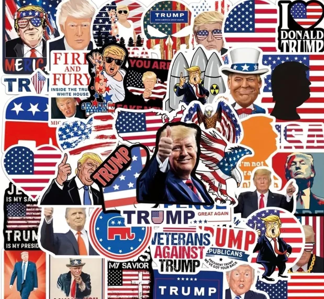 Amazon.com: Trump Stickers 50 Pcs, Waterproof Sticker for Laptop Phone ...