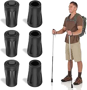 Nordic Walking Poles, Rubber Buffers, Pack of 6, Rubber Buffer for ...