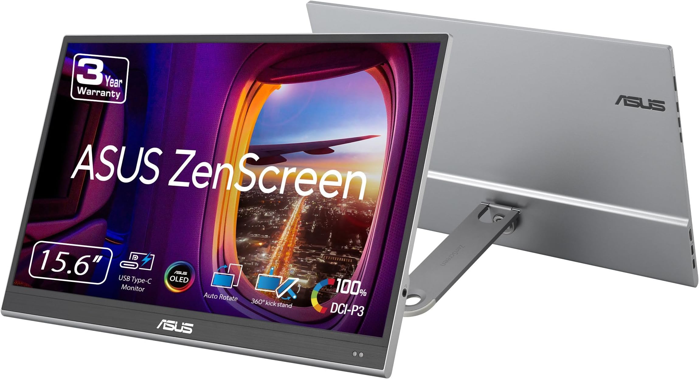 Amazon.com: ASUS ZenScreen 16” OLED USB-C portable monitor (MQ16AHE ...
