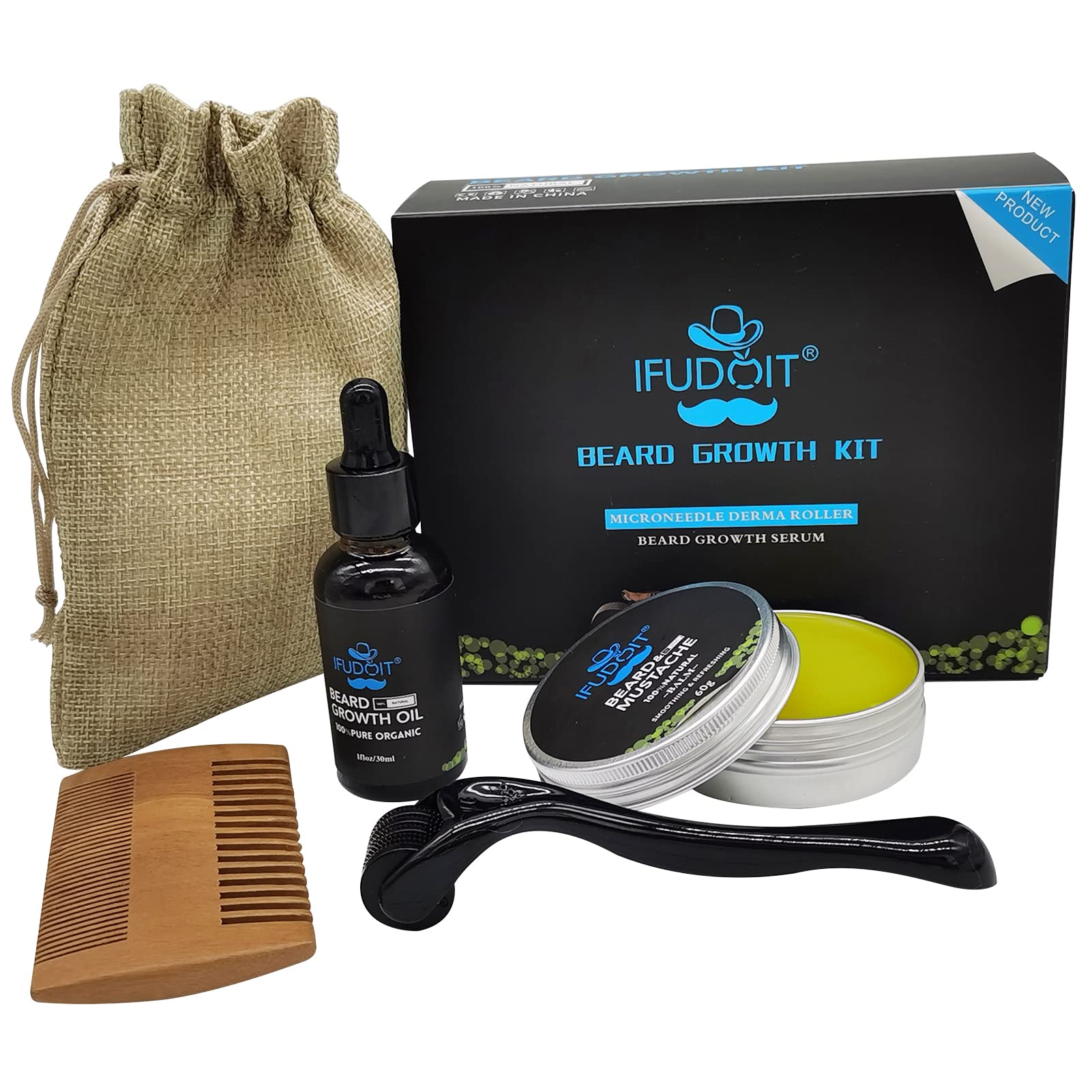 Beard Grooming Kit for Men，Tongyend Beard Growth Kit with Beard Roller ...