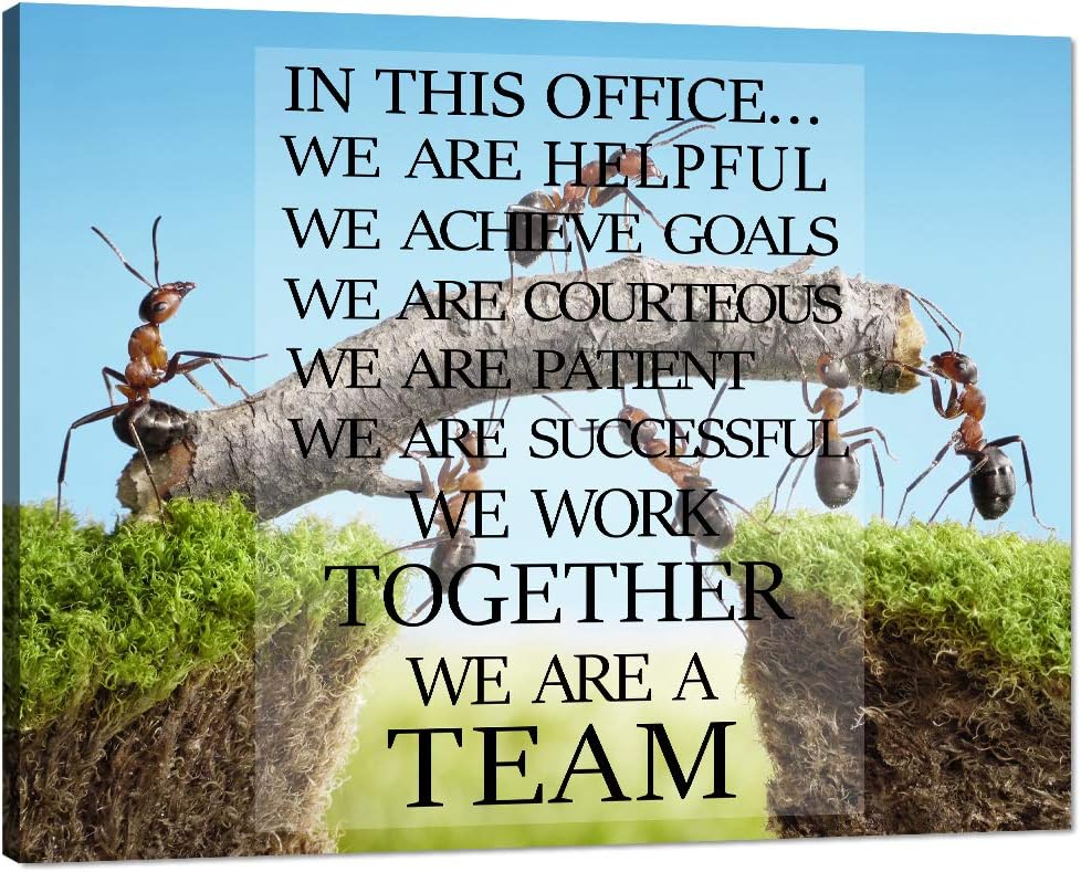 Amazon.com: Modern Inspirational Wall Art Ants Constructing Bridge ...