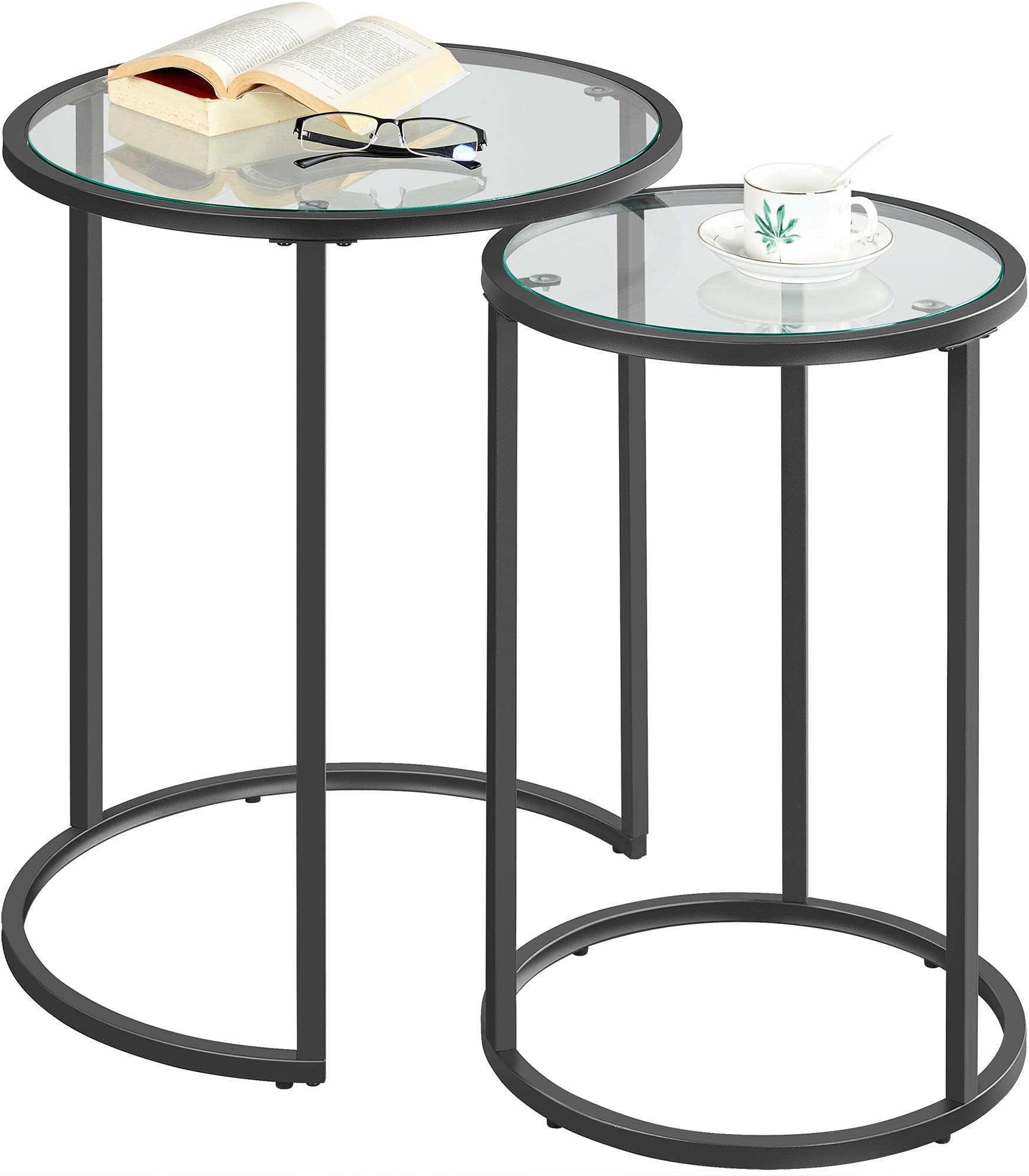 Set Of 3 End Tables For Living Room Round Stacking Side Tables Set Of 3 ...