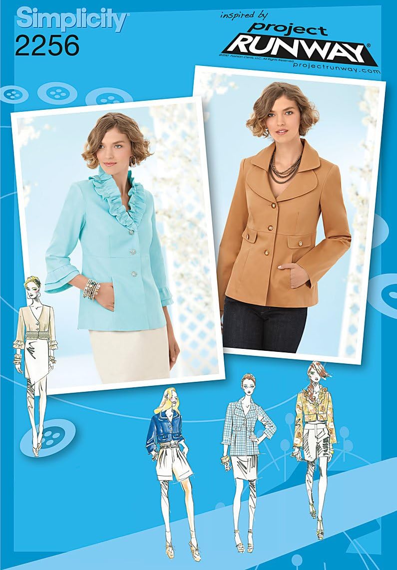 Amazon.com: Simplicity Sewing Pattern 2256 Misses' Jackets, R5 (14-16 ...