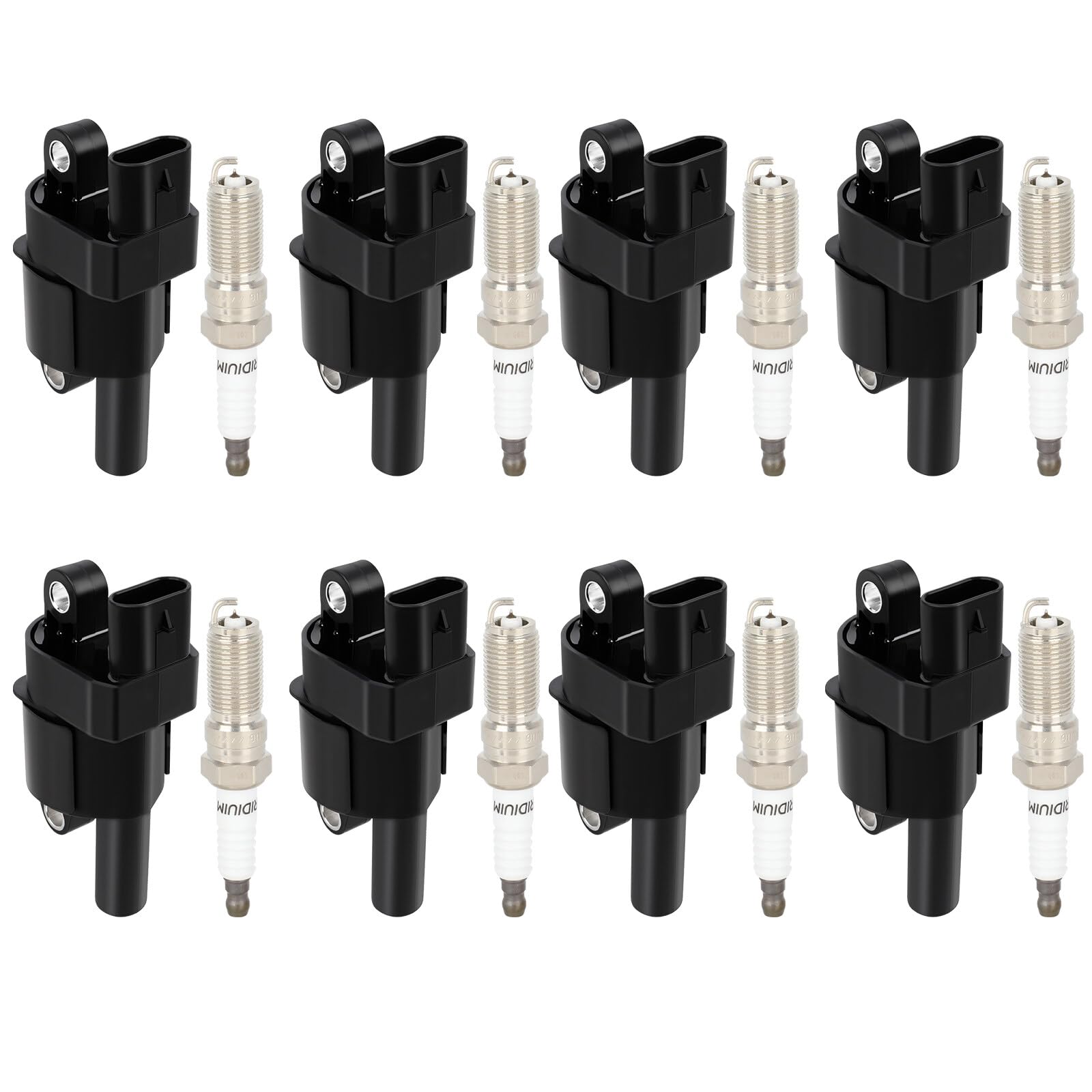 Amazon.com: ECCPP UF742 8 ignition coils with 8 iridium Spark Plugs ...