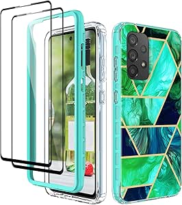 Jeylly Samsung Galaxy A53 5G Case, Galaxy A53 5G Case, Dual Layer Hybrid Marble Shockproof Soft ...