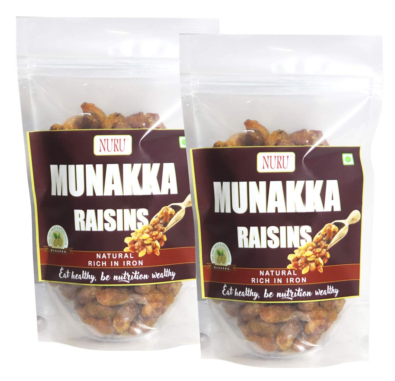 Nuru Large Munakka Raisins with Seeds, Abjosh 400 g : Amazon.in ...