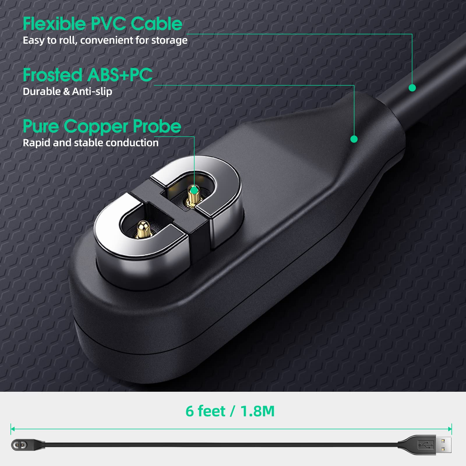 Snapklik.com : 2 Pack-6FT Charging Cable For AfterShokz Aeropex AS800 ...