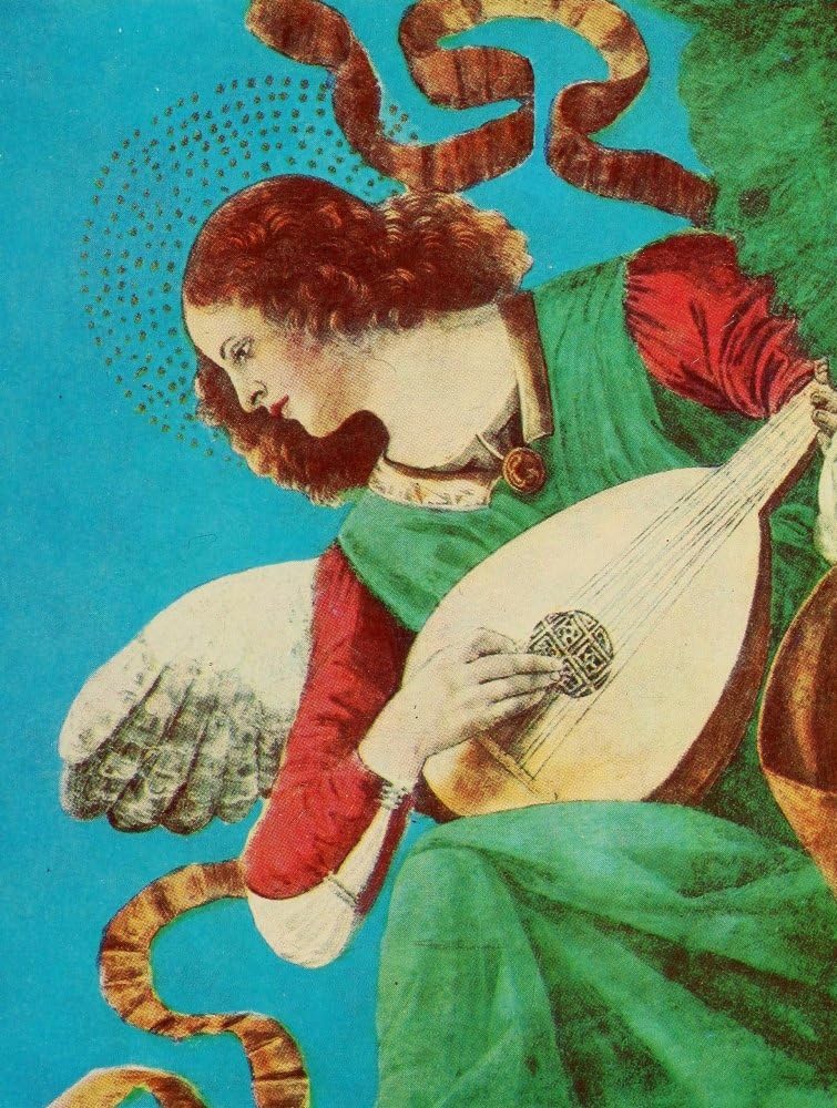 Amazon.com: Western History of Music 1978 Angel playing lute Poster ...