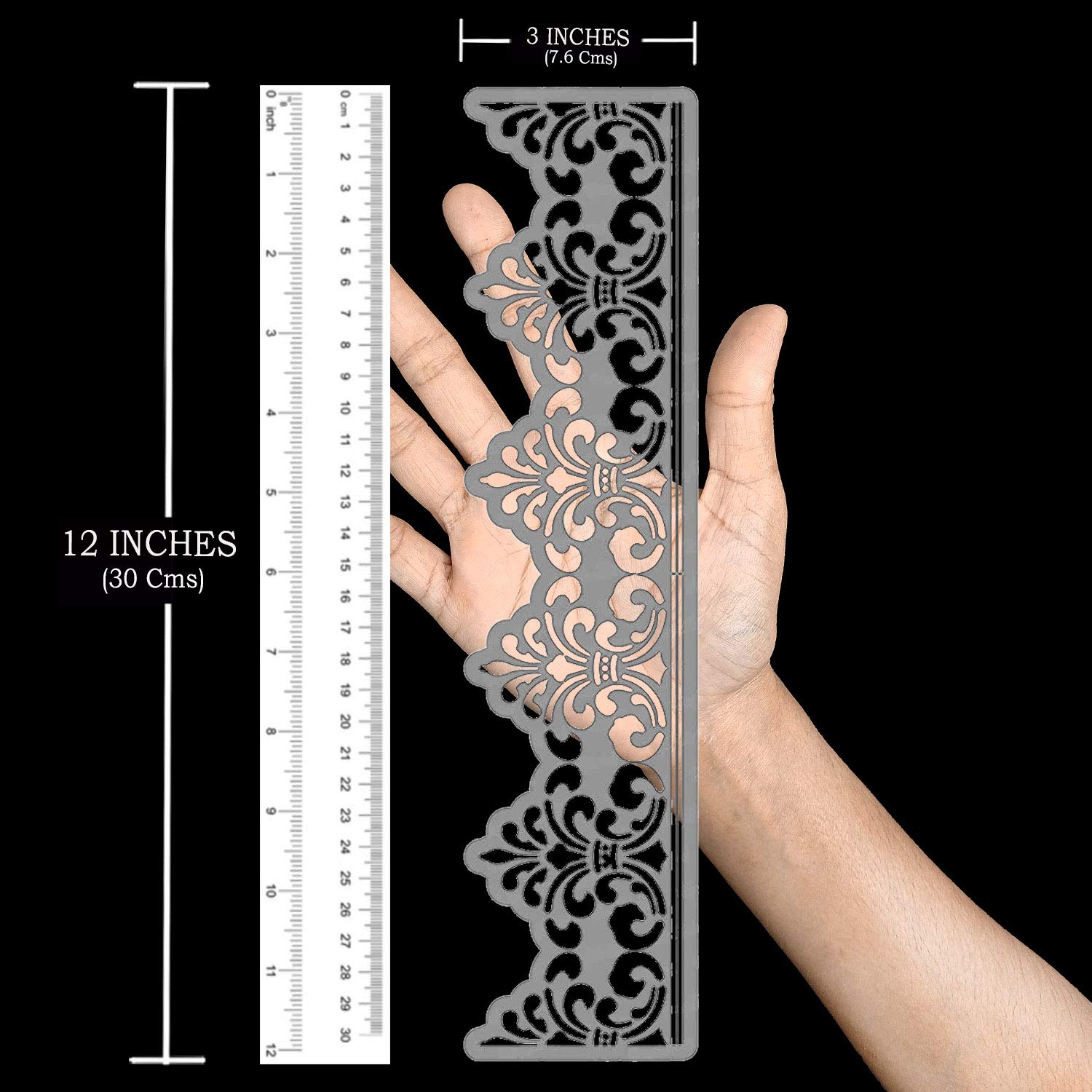 Snapklik.com : CrafTreat Reusable Decorative Border Stencils For ...