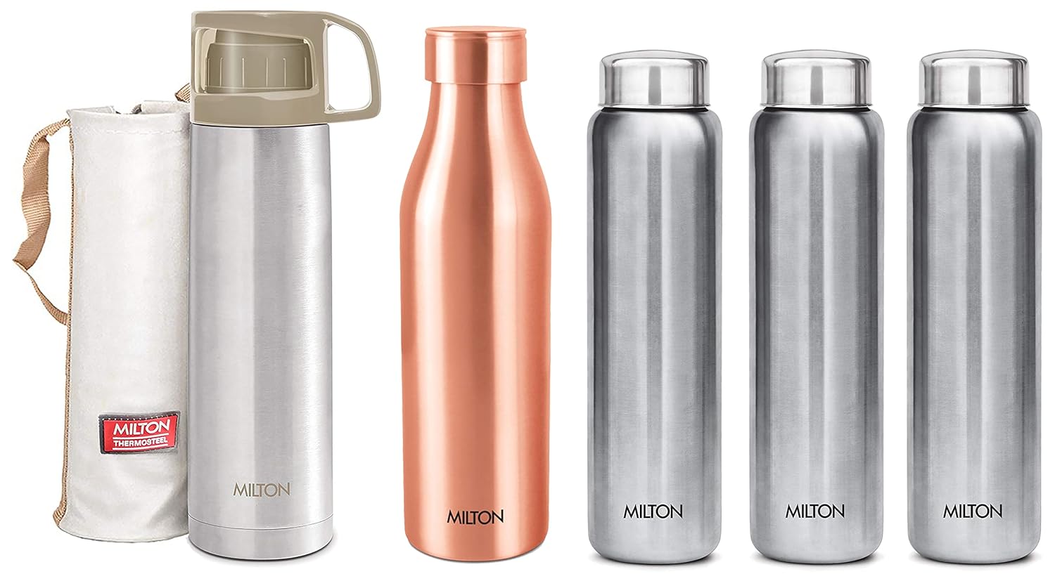Milton Glassy Flask 1000ml Vacuum Flasks - Grey&Milton Copper Charge ...