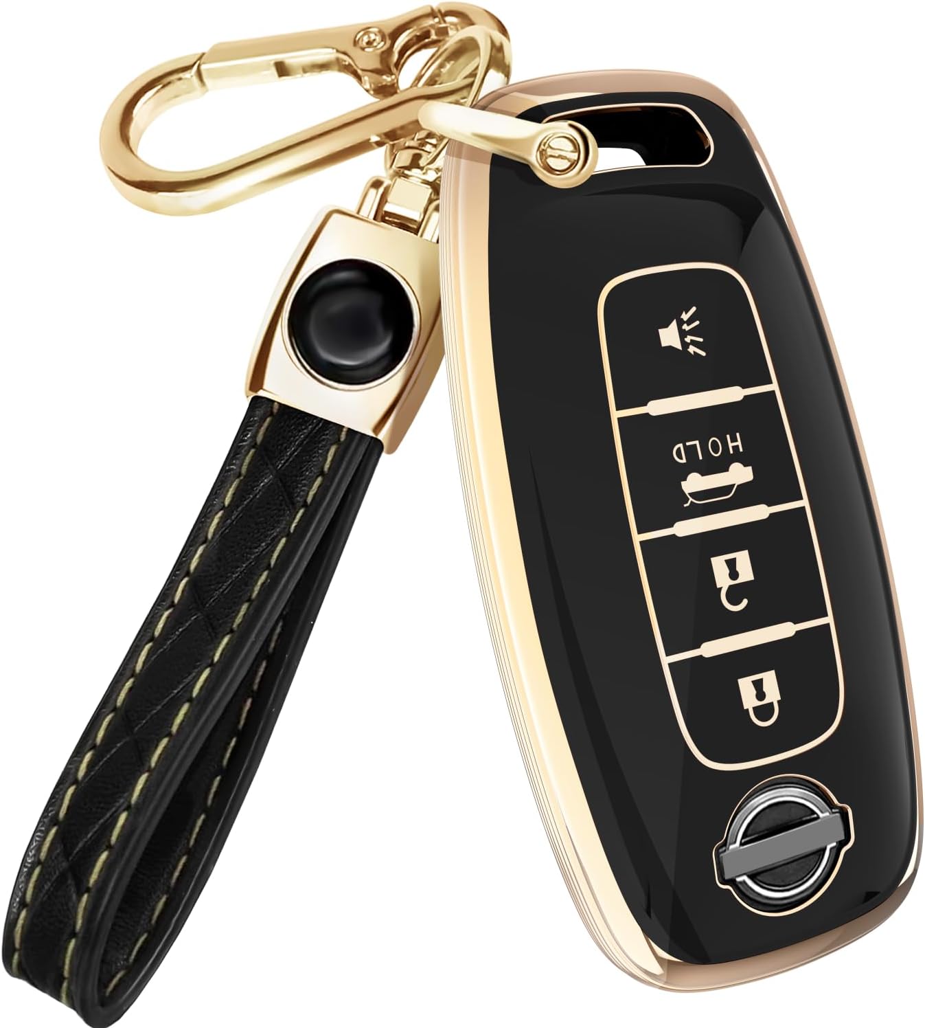 Amazon.com: Lucrum Compatible with Nissan Key Fob Cover & Leather ...