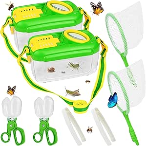 Amazon.com: Saxialy 2Set Bug Catcher for Kids - Butterfly Net and Bug Catching Kit, Ideal ...