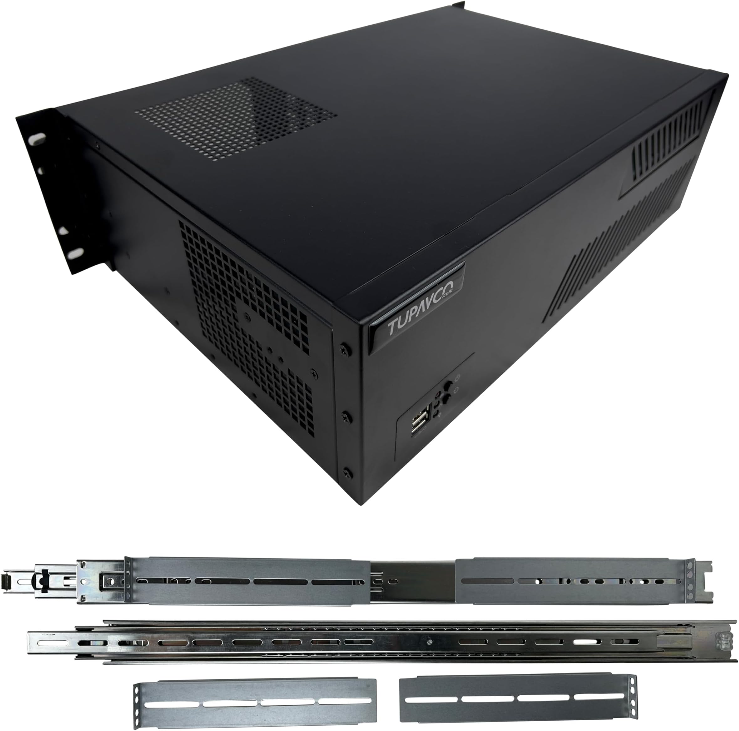 Amazon.com: 3U Server Chassis w/Rackmount Sliding Rails - Compact 12 ...