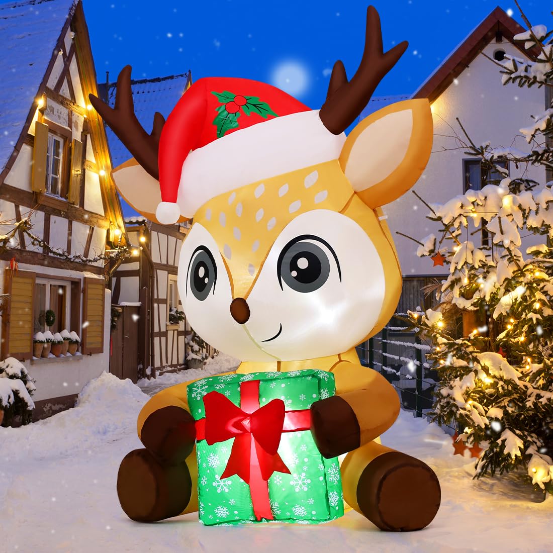 Snapklik.com : GOOSH 5 FT Christmas Inflatables Reindeer Outdoor ...