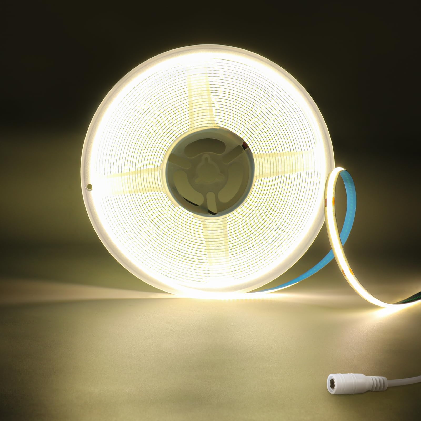 GOMING 24V 10M COB Ruban LED Blanc Naturel 4000K 312LED/M CRI 93+ Haute Luminosité 6300lm Non ...